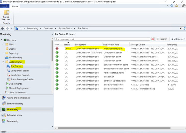 Configuration Manager – Management Point Critical Error - .matrixpost.net