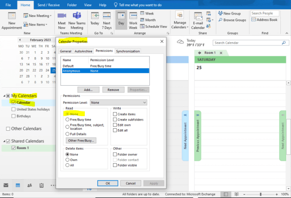 Configuring federated sharing (free/busy calendar information) between ...