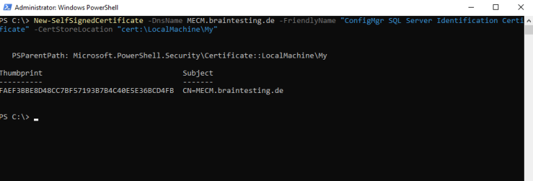 Re Create Configmgr Sql Server Indentification Certificate
