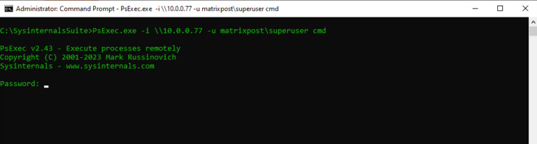 Sysinternals and its PsExec Tool - .matrixpost.net