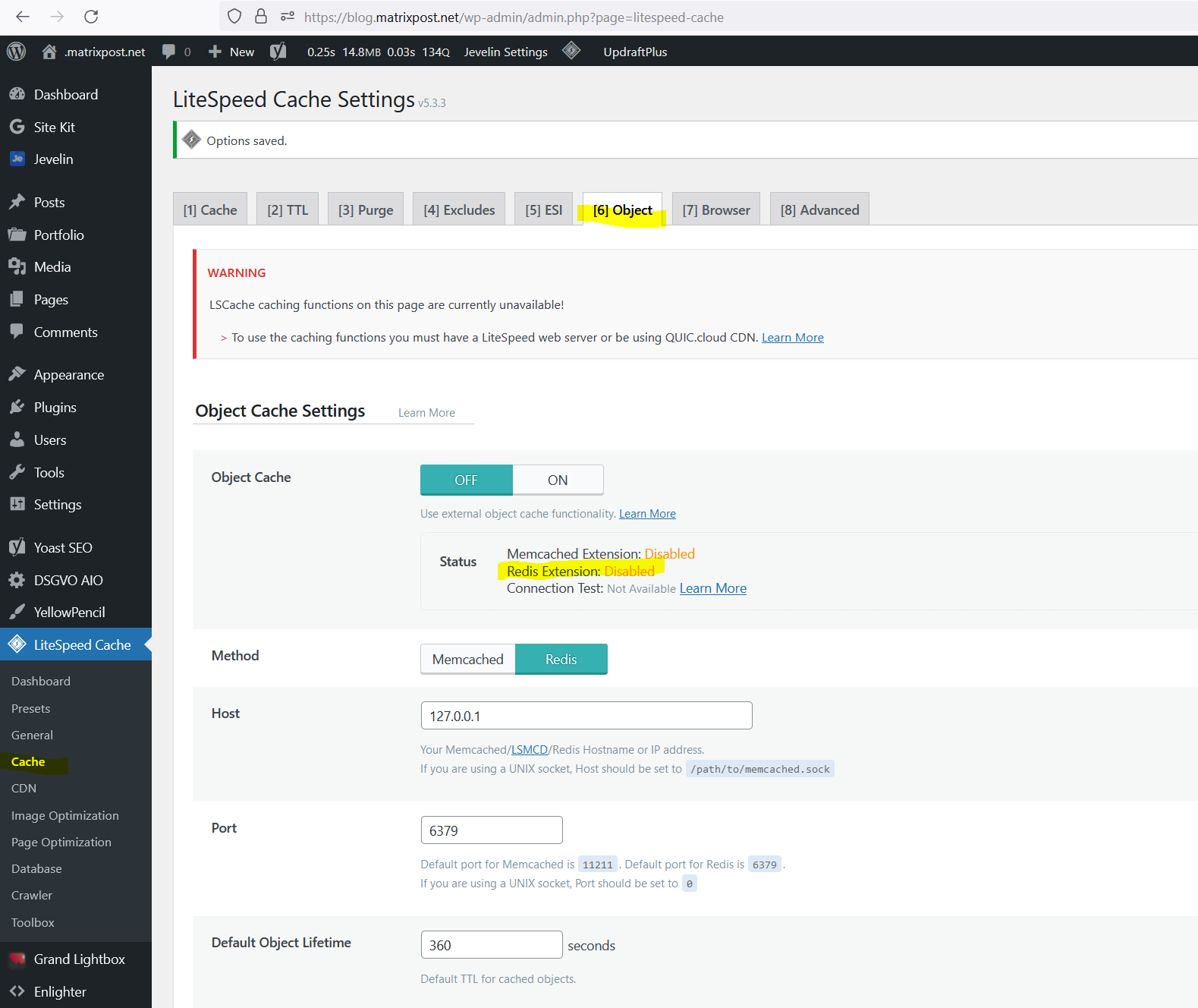 Set up Redis Object Cache on Ubuntu for WordPress and the LiteSpeed ...