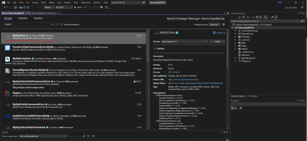 Using MySQL Database for Blazor Server Web App - .matrixpost.net