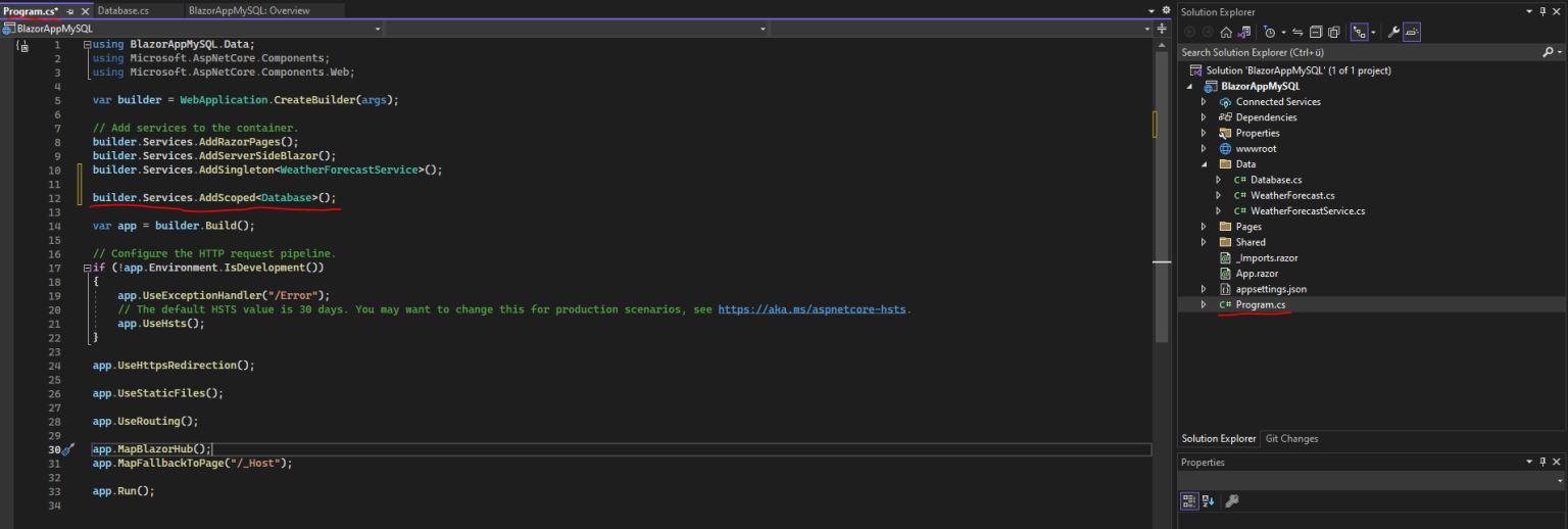 Using Mysql Database For Blazor Server Web App 3450