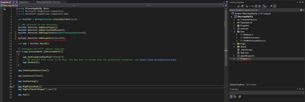 Using Mysql Database For Blazor Server Web App