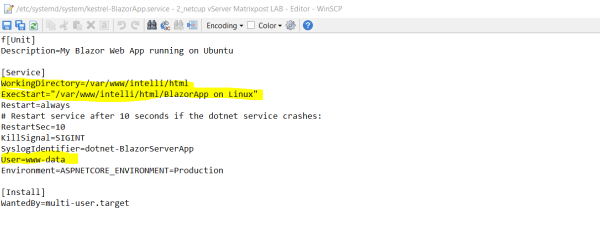 Running Blazor Server Web App on Linux and Apache - .matrixpost.net