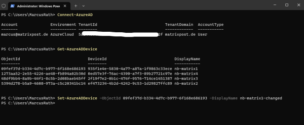 Change Display Name in Azure for Azure AD joined Computers - .matrixpost.net