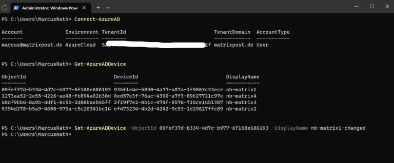 Change Display Name in Azure for Azure AD joined Computers - .matrixpost.net