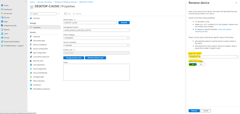 Change Display Name in Azure for Azure AD joined Computers ...