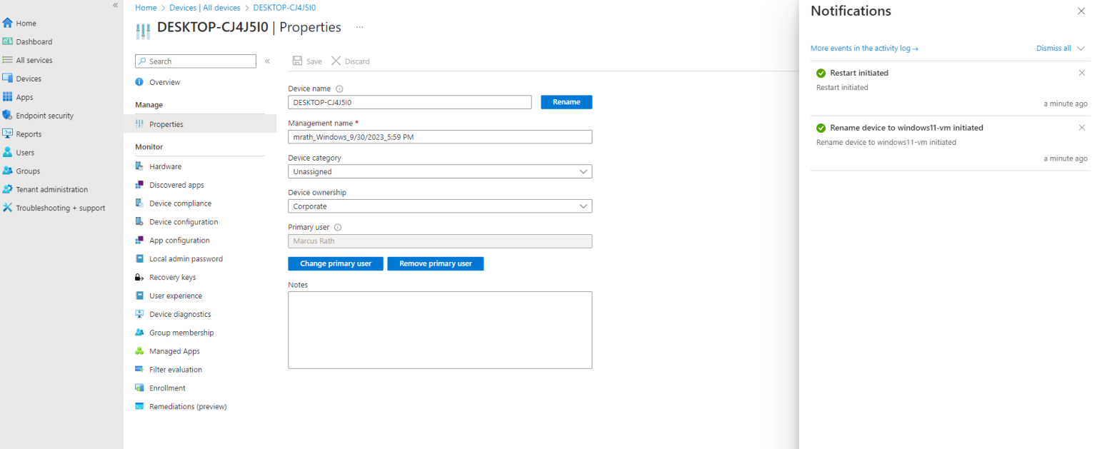 Change Display Name in Azure for Azure AD joined Computers - .matrixpost.net