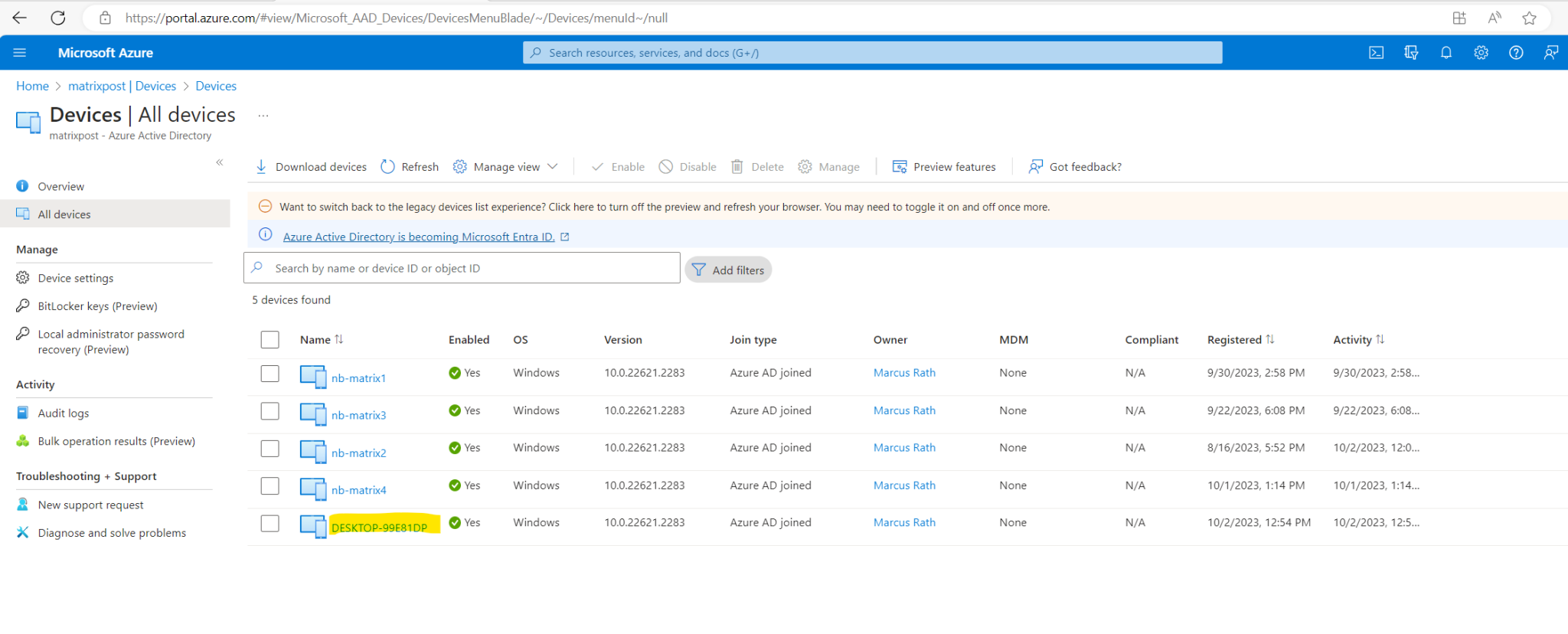 Change Display Name in Azure for Azure AD joined Computers ...