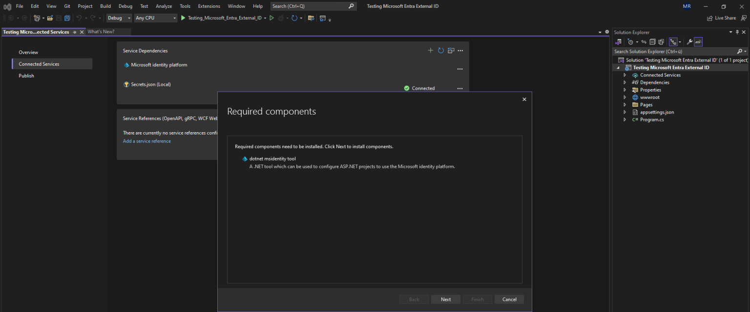 Create an ASP.NET Core Web App using Azure AD Authentication - .matrixpost.net