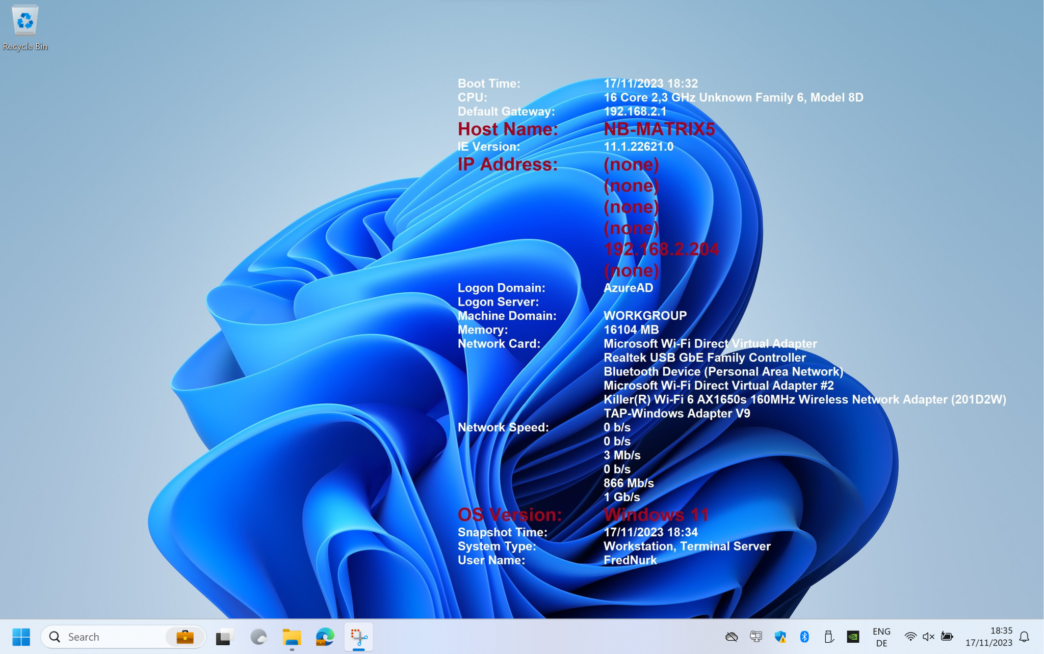 Set up and deploy BgInfo from Sysinternals in your Network - .matrixpost.net