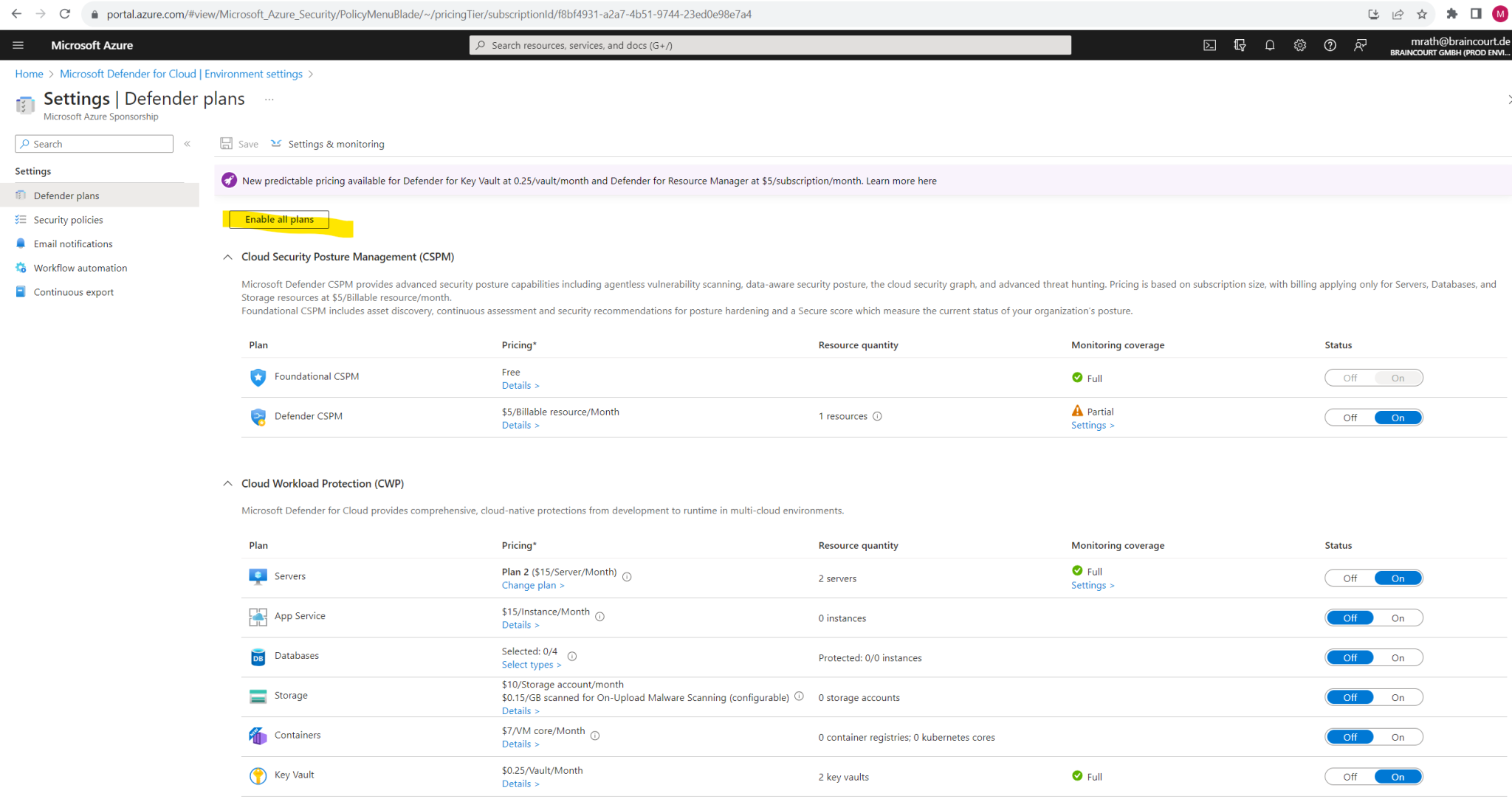 Set up Microsoft Defender for Cloud - .matrixpost.net