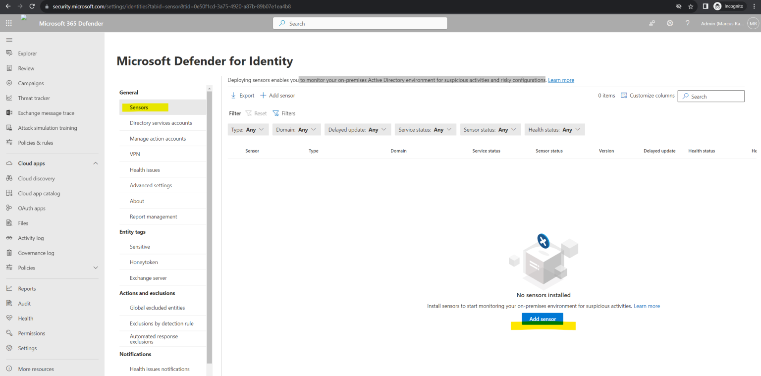 Set up Microsoft Defender for Identity - .matrixpost.net