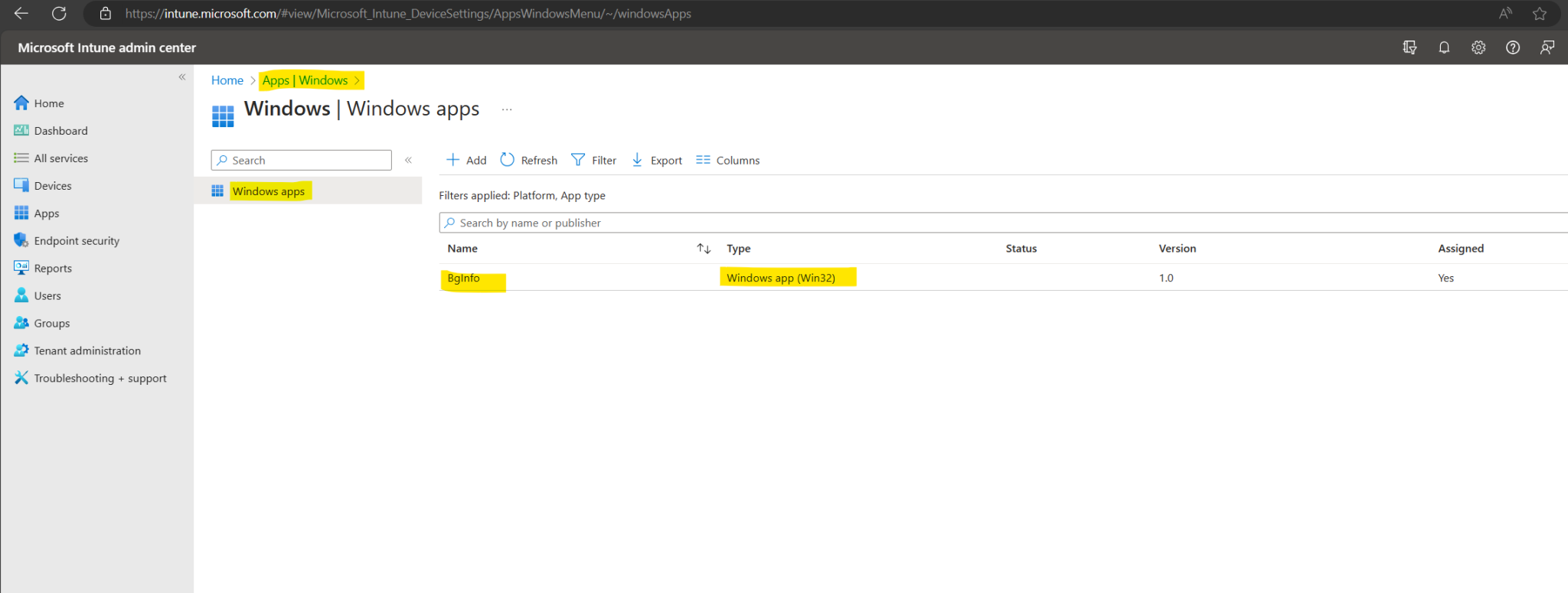 Set up and deploy BgInfo from Sysinternals by using Microsoft Intune - .matrixpost.net