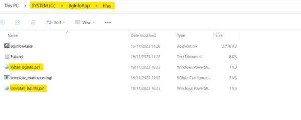 Set up and deploy BgInfo from Sysinternals by using Microsoft Intune - .matrixpost.net