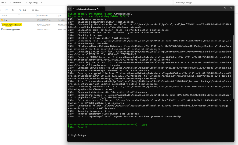 Set Up And Deploy Bginfo From Sysinternals By Using Microsoft Intune
