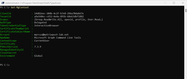 Microsoft Graph PowerShell - .matrixpost.net