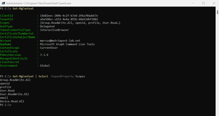 Microsoft Graph PowerShell - .matrixpost.net