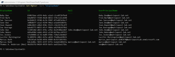 Microsoft Graph PowerShell - .matrixpost.net
