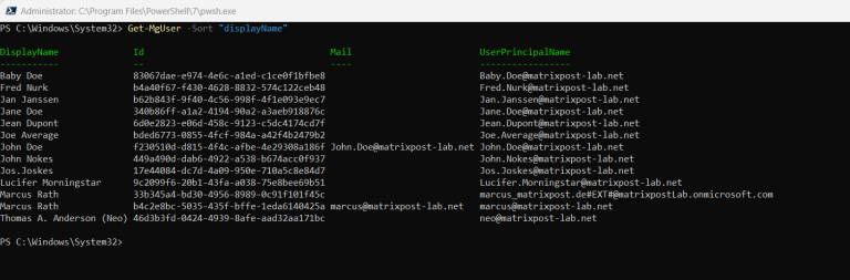 Microsoft Graph PowerShell - .matrixpost.net