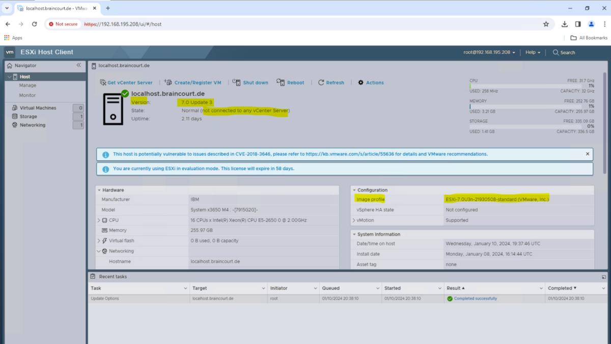 Set up and Configure a VMware ESXi Host – Part 2 - .matrixpost.net