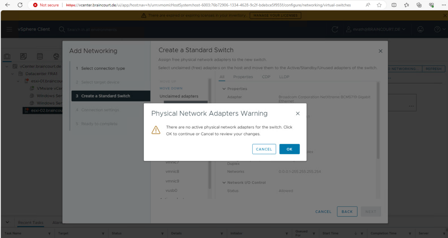 Adding And Configuring A New Esxi Host In Vsphere Vcenter Server