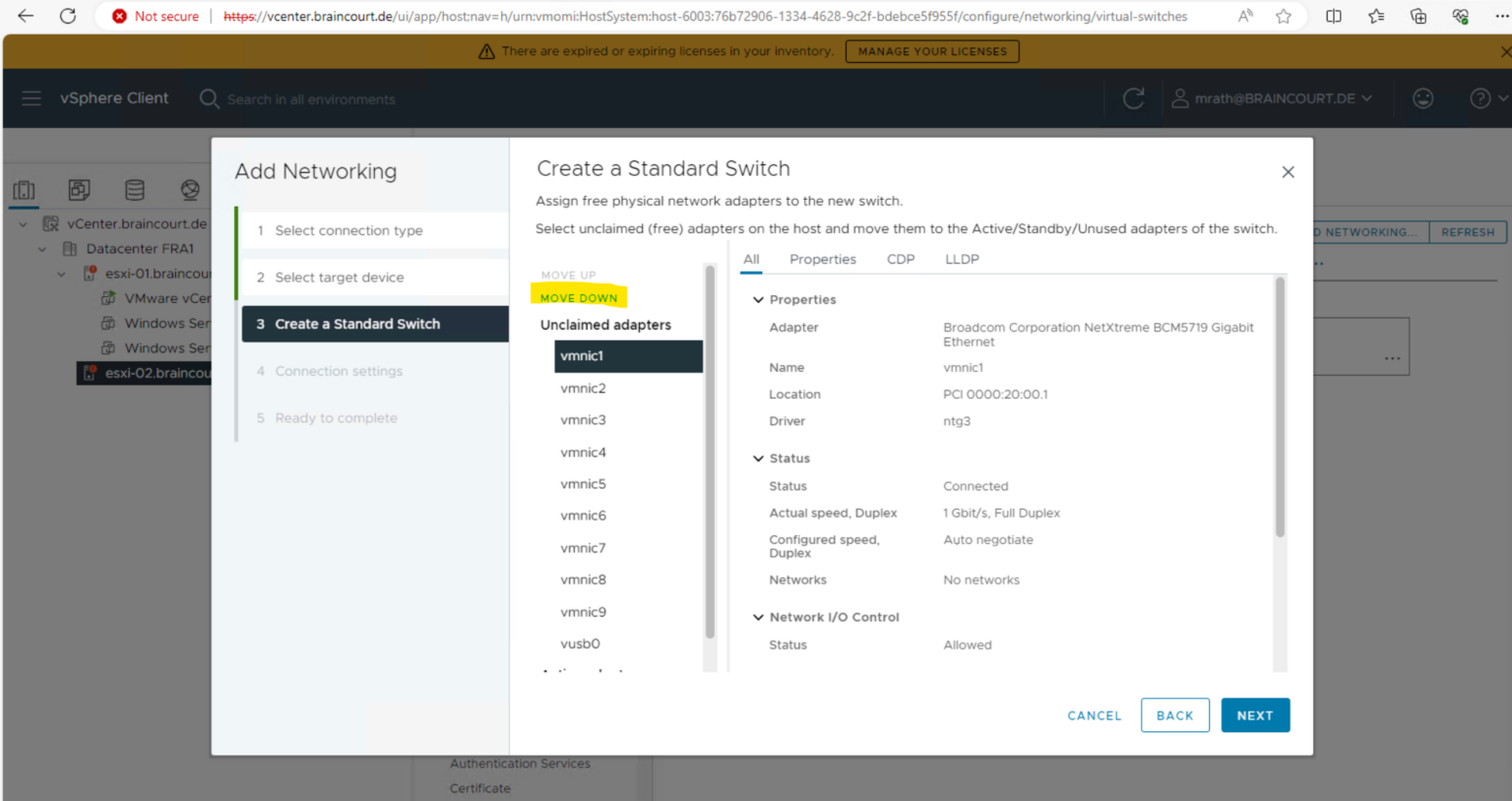 Adding And Configuring A New Esxi Host In Vsphere Vcenter Server
