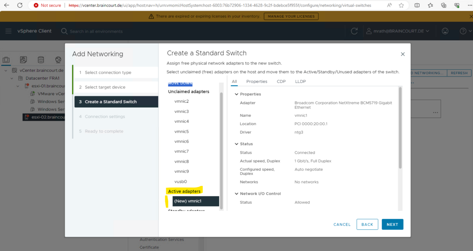 Adding And Configuring A New Esxi Host In Vsphere Vcenter Server
