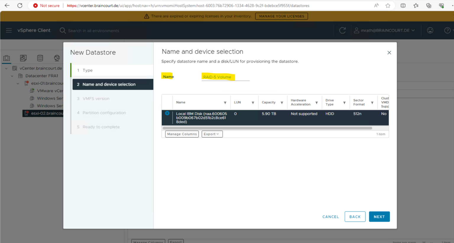 Adding And Configuring A New Esxi Host In Vsphere Vcenter Server