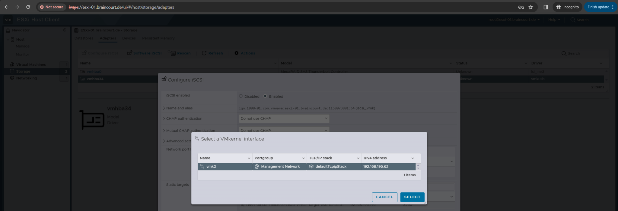 Set Up iSCSI Virtual Disks as Shared Storage for an ESXi Host Cluster - .matrixpost.net