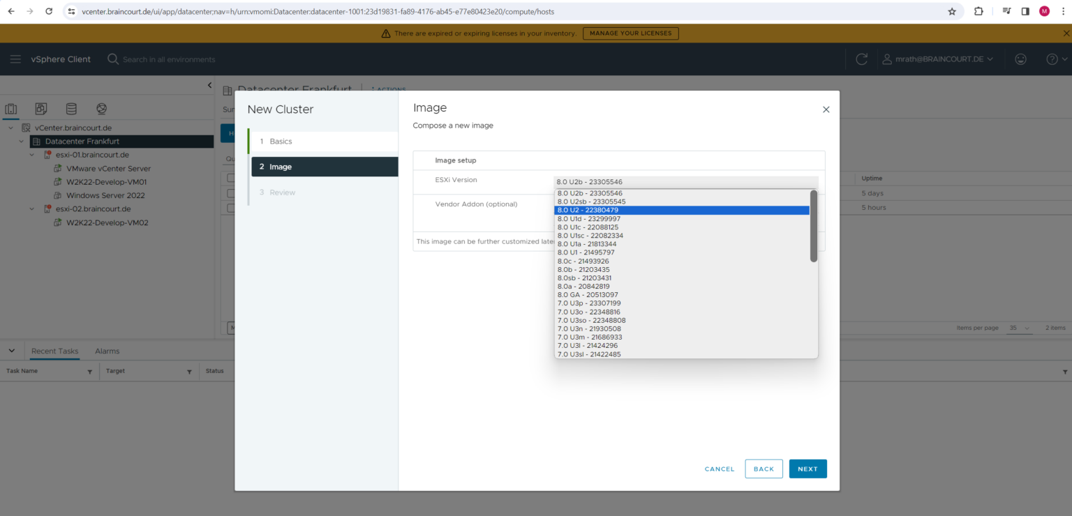 Set Up And Deploy A Vmware Esxi Host Cluster And Datastore Cluster 1983