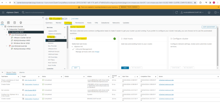 Set up and Deploy a VMware ESXi Host Cluster and Datastore Cluster ...