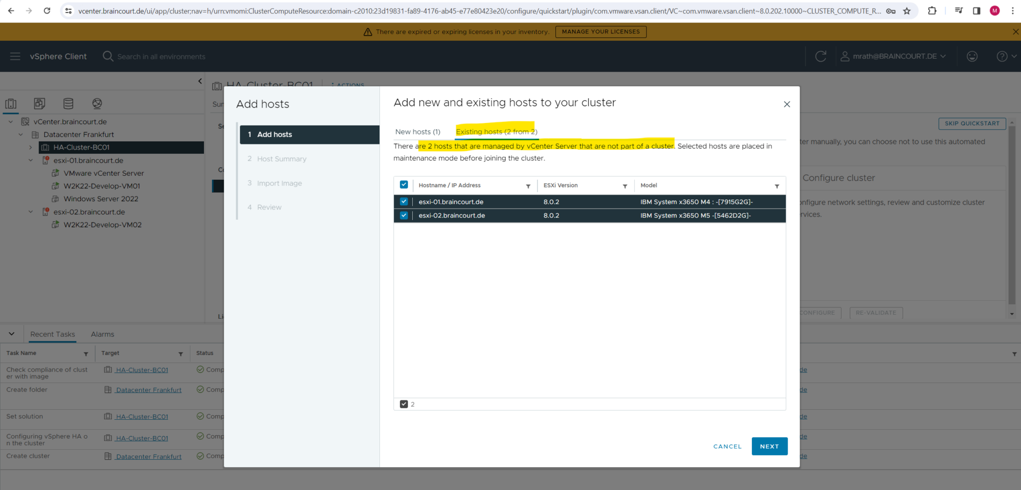 Set Up And Deploy A Vmware Esxi Host Cluster And Datastore Cluster 2064