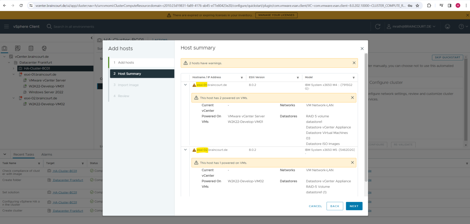 Set Up And Deploy A Vmware Esxi Host Cluster And Datastore Cluster