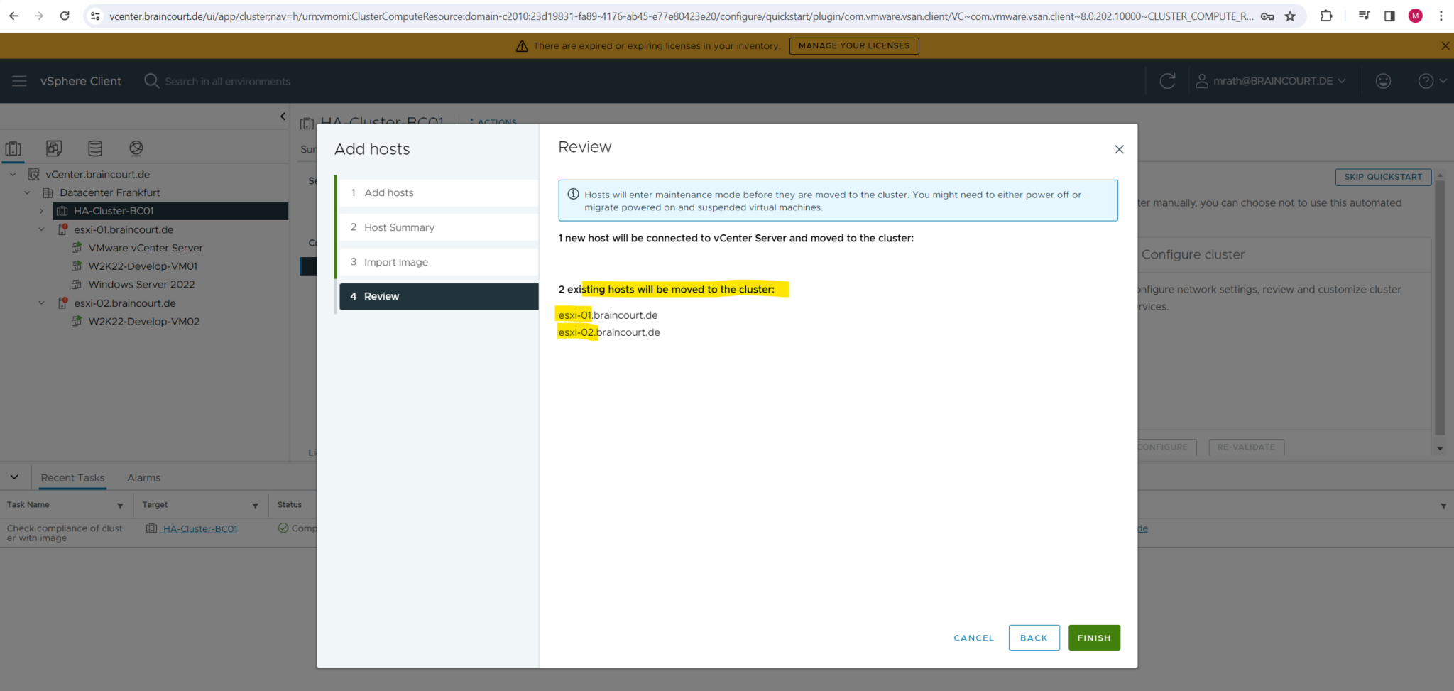 Set Up And Deploy A Vmware Esxi Host Cluster And Datastore Cluster 9580