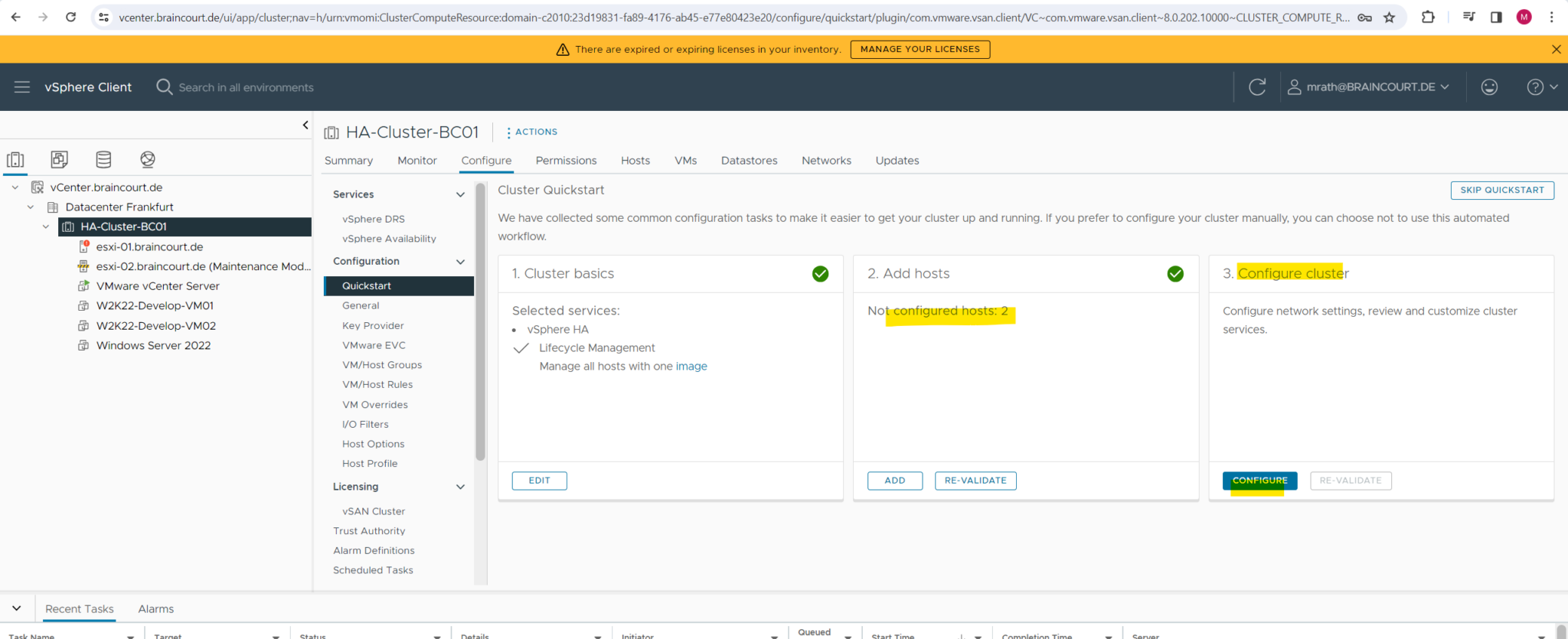 Set up and Deploy a VMware ESXi Host Cluster and Datastore Cluster ...