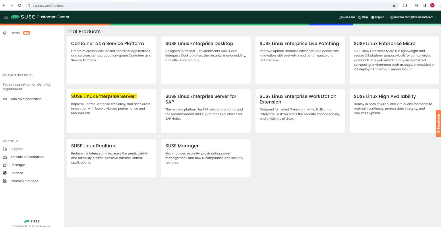 Set up SUSE Linux Enterprise Server 15 - .matrixpost.net