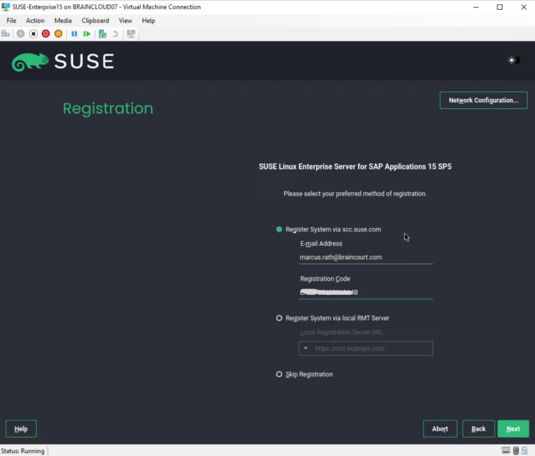 Set up SUSE Linux Enterprise Server 15 - .matrixpost.net
