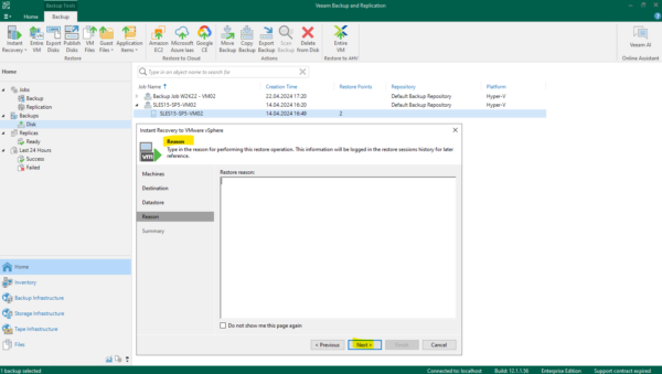 Migrate Virtual Machines Between Different Hypervisors By Using Veeam Backup And Replication