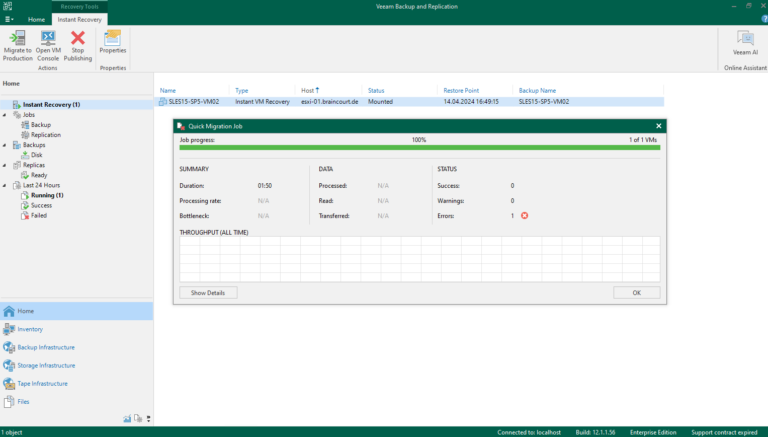 Migrate Virtual Machines Between Different Hypervisors By Using Veeam Backup And Replication