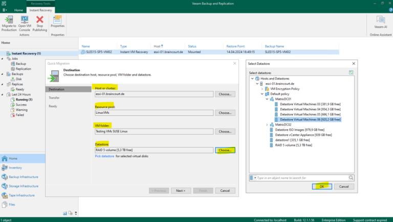 Migrate Virtual Machines Between Different Hypervisors By Using Veeam Backup And Replication