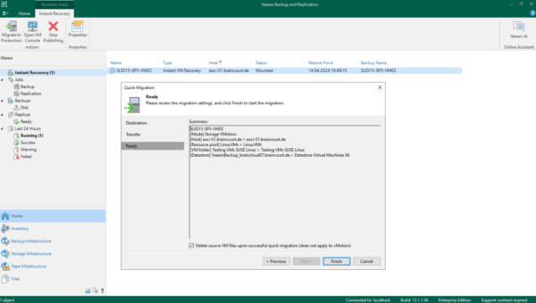 Migrate Virtual Machines Between Different Hypervisors By Using Veeam Backup And Replication