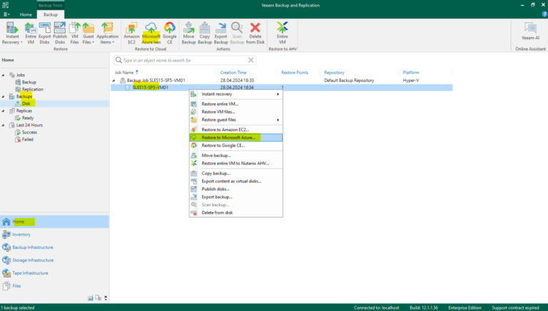 Restore On-Premise Virtual Machines to Microsoft Azure by using Veeam ...