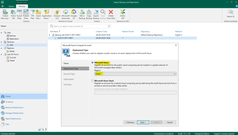 Restore On-Premise Virtual Machines to Microsoft Azure by using Veeam ...