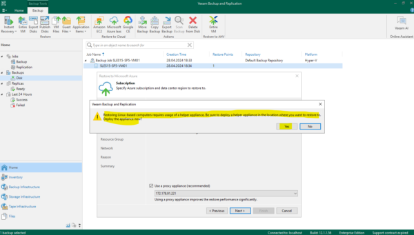 Restore On-Premise Virtual Machines to Microsoft Azure by using Veeam Backup and Replication ...
