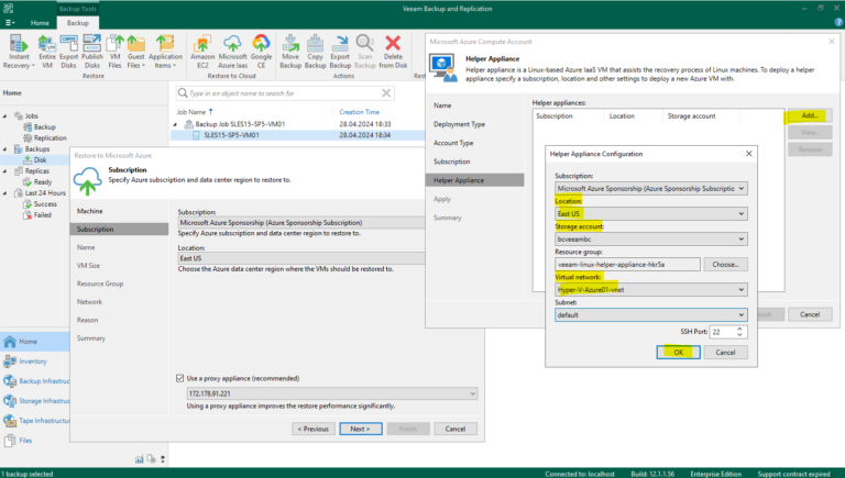 Restore On-Premise Virtual Machines to Microsoft Azure by using Veeam Backup and Replication ...