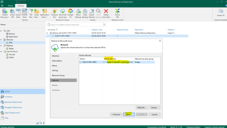 Restore On-Premise Virtual Machines to Microsoft Azure by using Veeam Backup and Replication ...