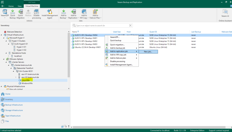 Replicate Virtual Machines Between Different Data Center By Using Veeam Backup And Replication