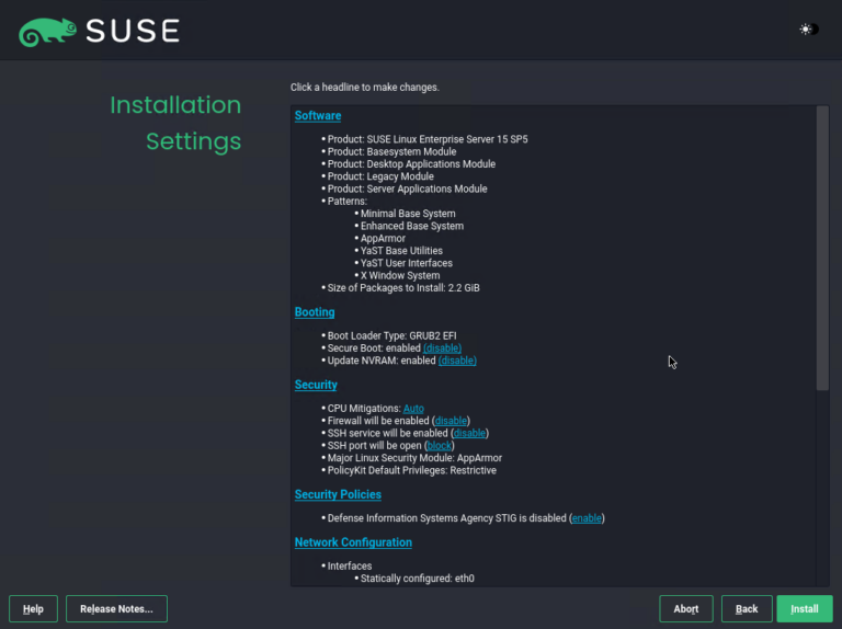 Set up SUSE Linux Enterprise Server 15 - .matrixpost.net